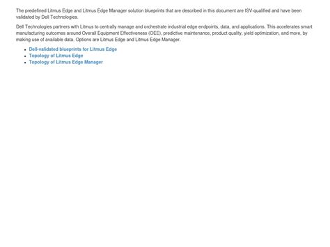 Introduction Dell Nativeedge Blueprint For Litmus Deployment Guide Dell Technologies Info Hub