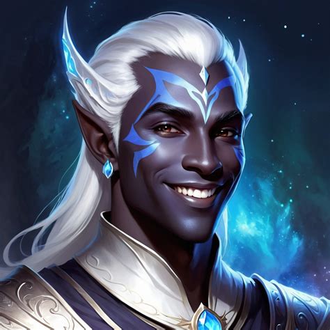Friendly Smiling Male Drow In Dandd Style Stable Diffusion Online