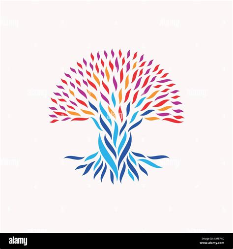 Unity Abstract Tree Concept Stock Vector Image And Art Alamy