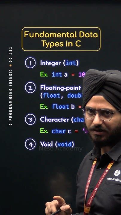 Fundamental Data Types In C Cprogramming Nesoacademy Quickconcepts Youtube