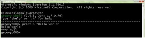Groovy Command Line