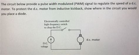 Solved The Circuit Below Provide A Pulse Width Modulated