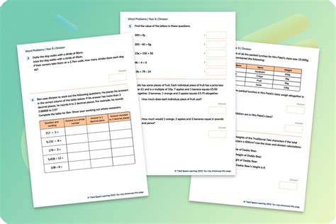 Word Problems Year 6 Division Maths Hub Third Space Learning