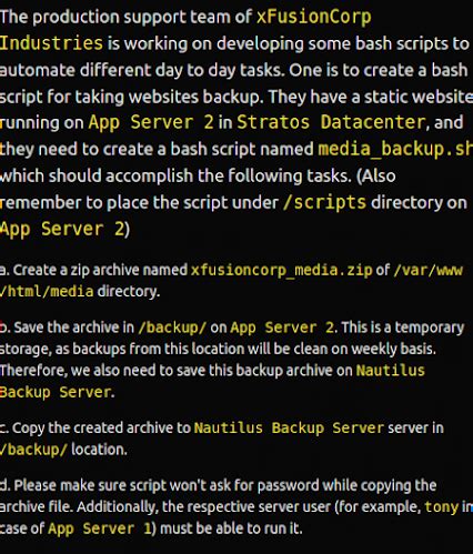 Linux Bash Scripts Kodekloud
