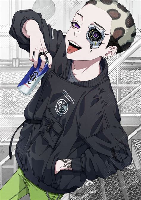 Xxx Akc Original Absurdres Gender Request Highres Android Barcode Black Jacket Buzz Cut