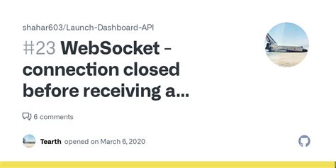 Websocket Connection Closed Before Receiving A Handshake Response · Issue 23 · Shahar603