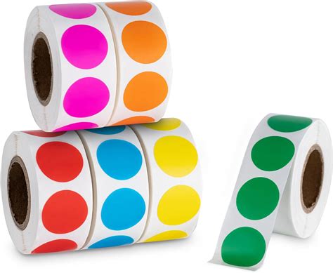 Hoewina 3000pcs Colored Dot Stickers 1 Label Sticker