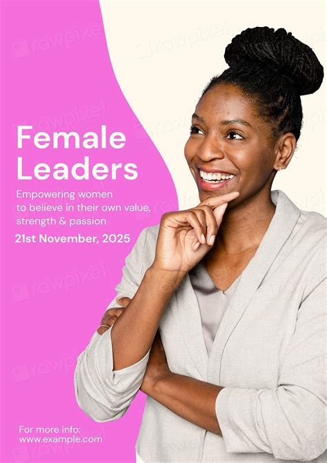 Female Leaders Poster Template Free Photo Rawpixel