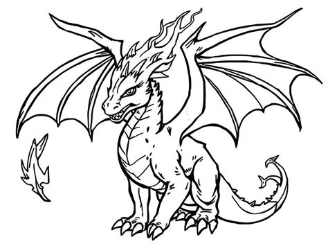 Realistic Dragon Coloring Pages Realistic Dragon Coloring Page