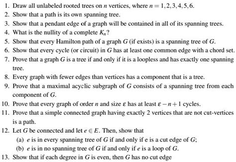 Solved Draw All Unlabeled Rooted Trees On N Vertices Where N 1 2