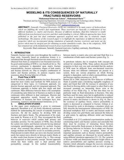 Modeling And Its Consequences Of Naturally Fractured Reservoirs