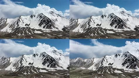 【4k】独库公路哈希勒根达坂雪山航拍视频素材下载