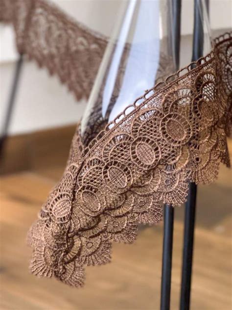 Силіконова скатертина з Коричневим мереживом 7см 200х120 см 109 58