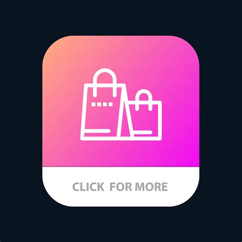 Bag Handbag Shopping Shop Mobile App Button Android And Ios Line Version 19118895 Vector Art At