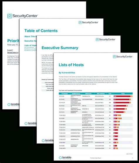 Prioritize Hosts Report Sc Report Template Tenable® Regarding Nessus