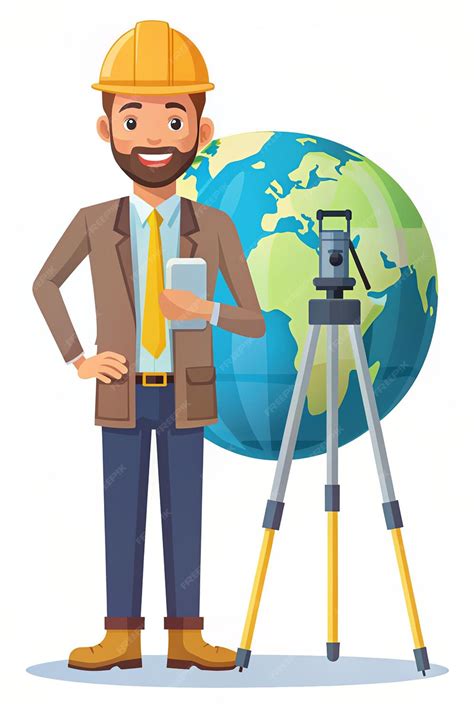 Flat Style Vector Geophysicist Character Illustration Premium Ai