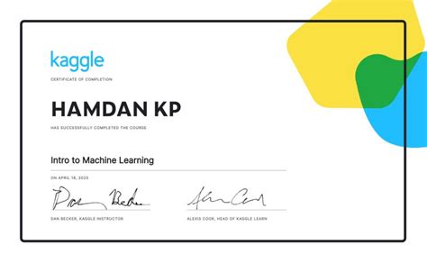 Machinelearning Kaggle Ai Datascience Ml Learningjourney Hamdan Kp