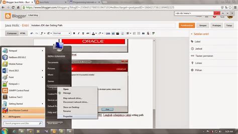 instalasi jdk dan setting path di windows ~ java holic