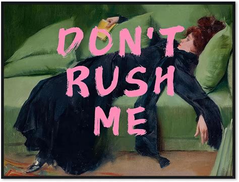 Zerfvtg Eclectic Dont Rush Me Wall Art Vintage Pop Art