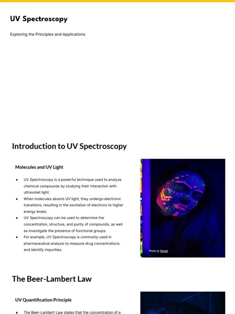 Uv Spectroscopy Pdf Ultraviolet Visible Spectroscopy Spectrophotometry