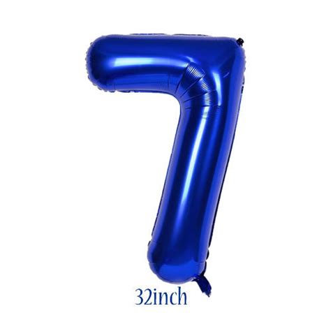 Dark Blue Number 7 Foil Balloon Mylar Balloon 7 Dark Blue Foil