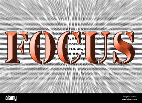 Focus Concept Text Effect Stock Photo Alamy