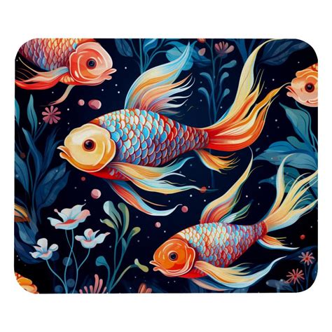Fish Mouse Pad Personality Design Rubber Base For Office Decor For