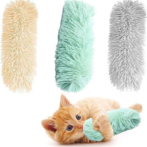 3 Pack Cat Kicker Toys Cat Pillows Toys With Sound Paper 11 Long Soft Plush Cat Toys