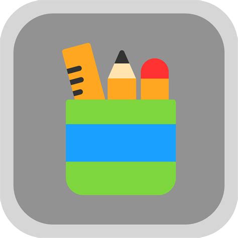 Pencil Case Vector Icon Design 21029024 Vector Art At Vecteezy