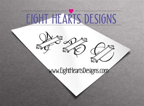 Fancy Split Full Alphabet By Eight Hearts Designs Thehungryjpeg