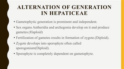 Alteration Of Generations In Bryophytes Pptx