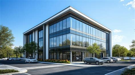 Building Glass Facade Render