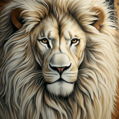 Pencil Drawing White Lion Detailing Pencil Drawing Watercolor