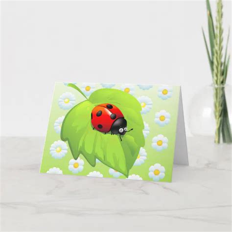 Lady Bug Easter Greeting Card Zazzle