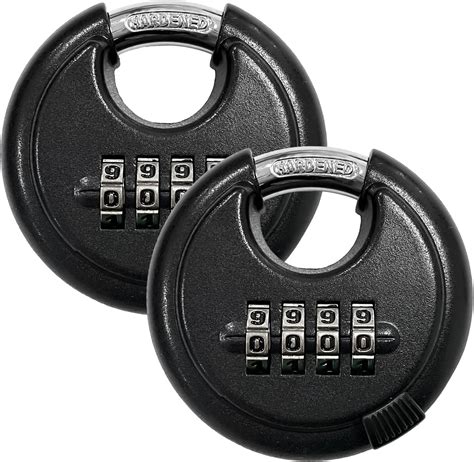 Socpuro 2pack Combination Lock 4 Digit Disc Padlock With Hardened
