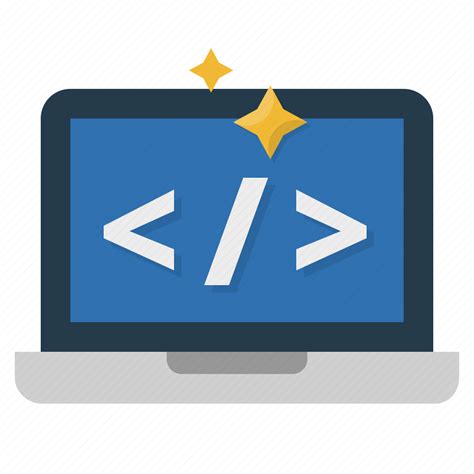clean code development laptop custom programming icon download on
