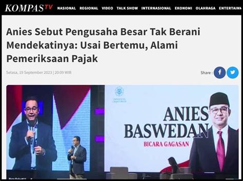 Ada komisaris BUMN yang gak sengaja ketemu Anies, ehhh langsung kena ...