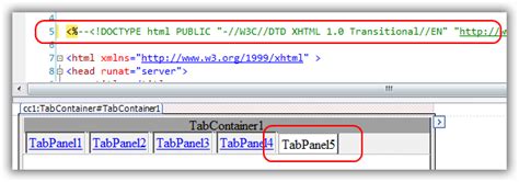 Tabcontainer Rendered Incorrectly In Design View Cloud Notes
