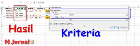 Autofilter Excel 5 Contoh Cara Memfilter Data Di Excel M Jurnal