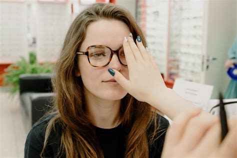 Premium Photo A Woman Is Getting Her Eye Exam