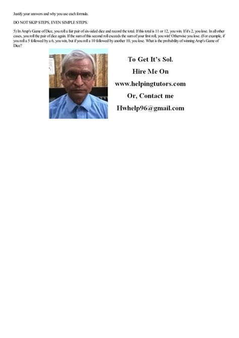 justify your answers and why you use each formula do not skip steps