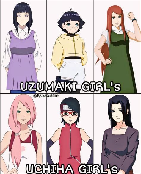Uzumaki And Uchiha Women Naruto Moms Naruto Wives Himawari And Kushina