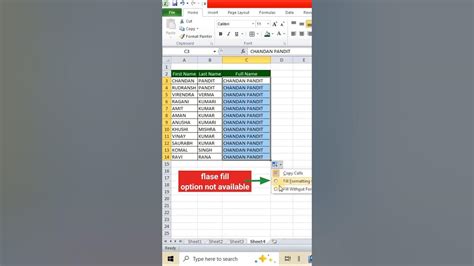 combine first and last name in excel 🙂 excel exceltricks dataentry