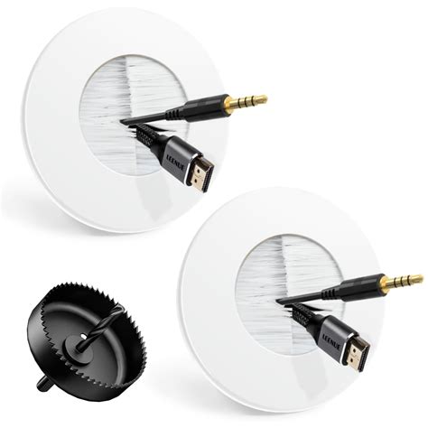Leenue In Wall Cable Management Kit For Wall Mounted Tv Slim Round Wall Cable Pass Through