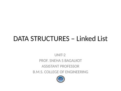 Introduction Linked Lists Singly Linked List Pptx