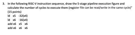 3 in the following risc v instruction sequence draw