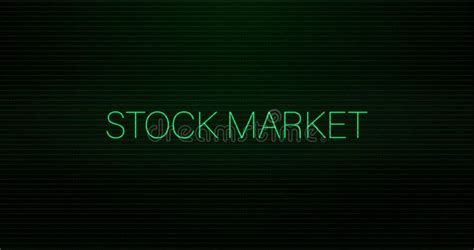 Animation Of Interference Over Stock Market Text On Black Background Stock Video Video Of