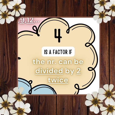 Math Factor Cheat Sheet Printable Pdf Etsy