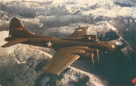 Aircraft Military 1940s Twin Fortress Boeing B 17e C 30 Wesco Postcard