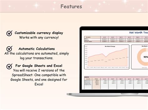 Net Worth Tracker Spreadsheet Google Sheets Net Worth Calculator Excel Assets Liabilities